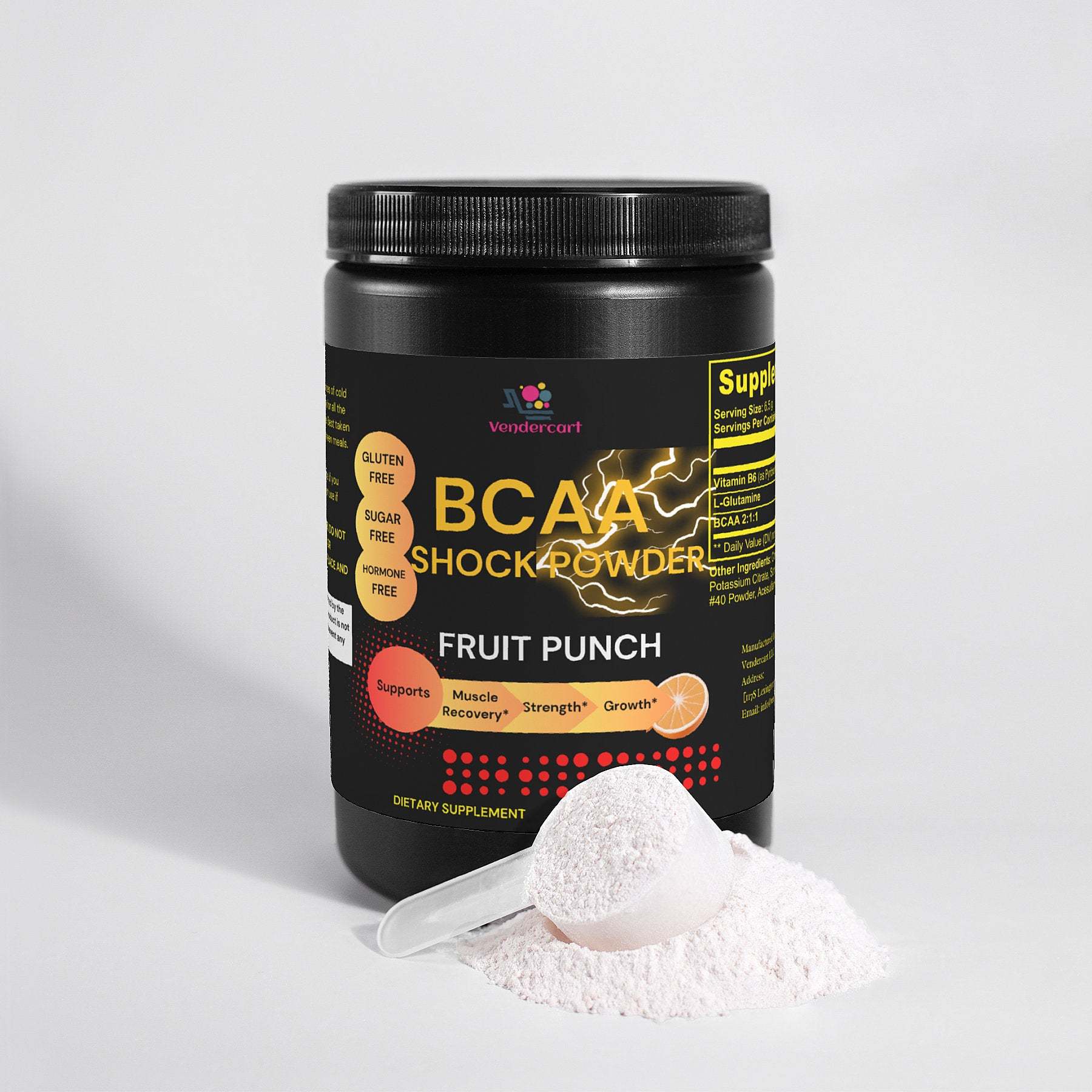BCAA Shock Powder Fuel Muscle Growth, Enhance Recovery Boost Performan