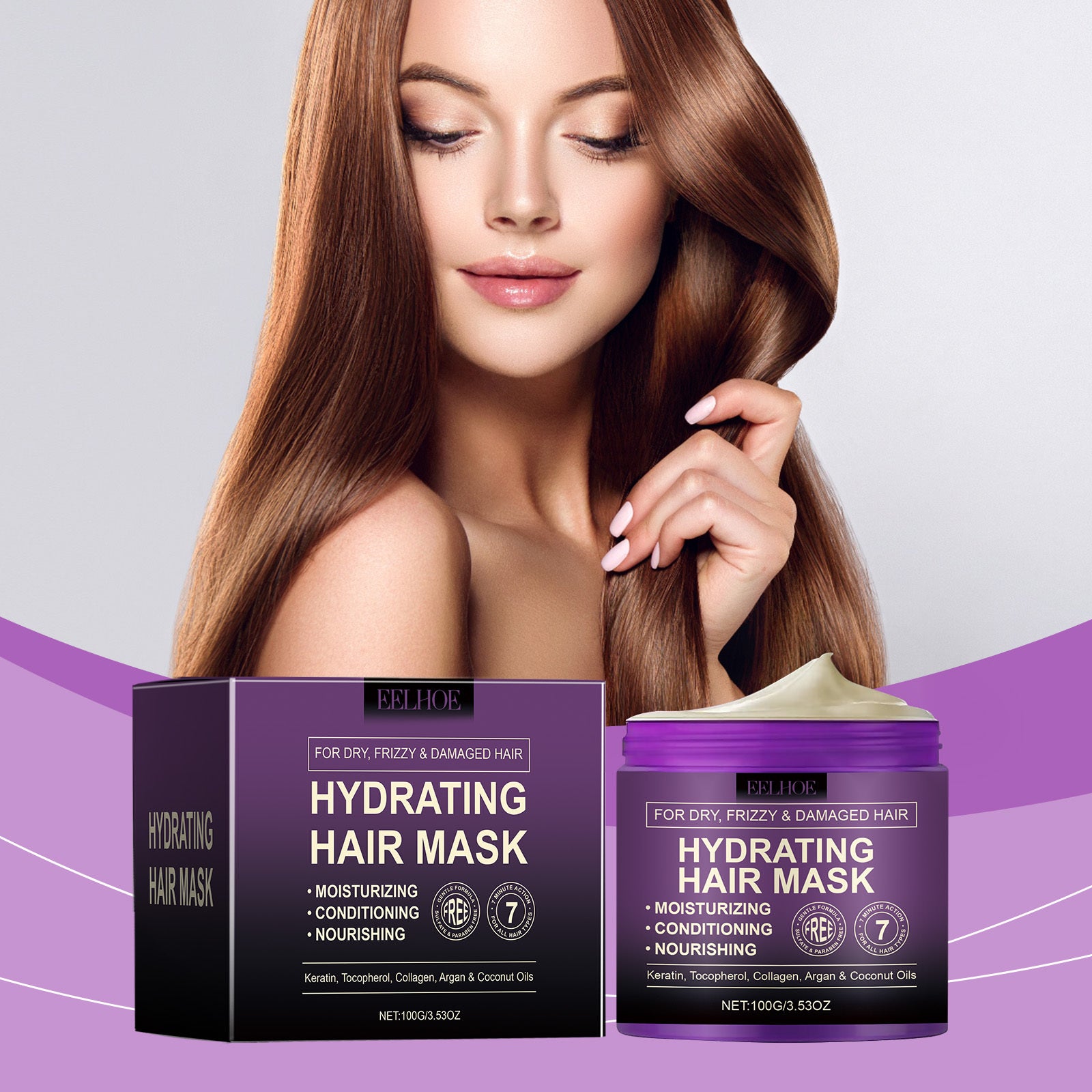 EELHOE Collagen Hair Mask Nourishing Moisturizing Repairing Hydrating ...